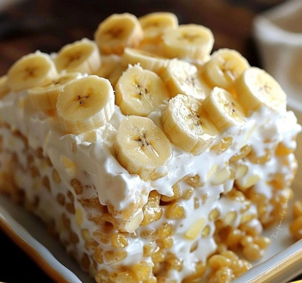 Banana Pudding Rice Krispie Treats - Recipes Website